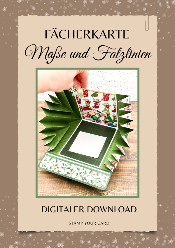 Fan chart – Dimensions & fold lines in cm (PDF download) GERMAN – stamp ...