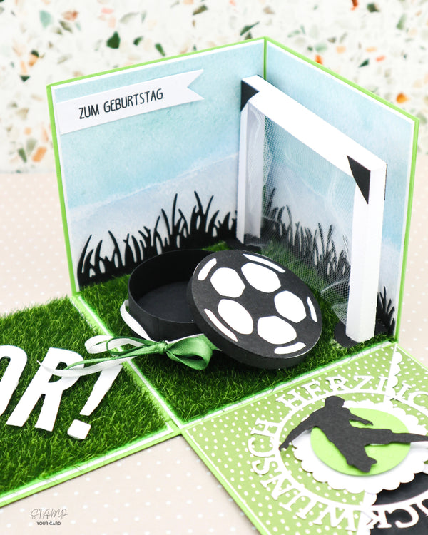 FUSSBALL Explosionsbox – stamp your card